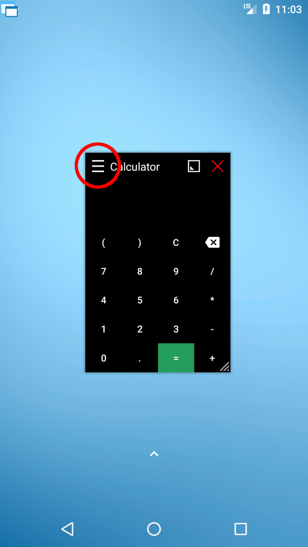 Scientific functions in the floating calculator – Floating Apps