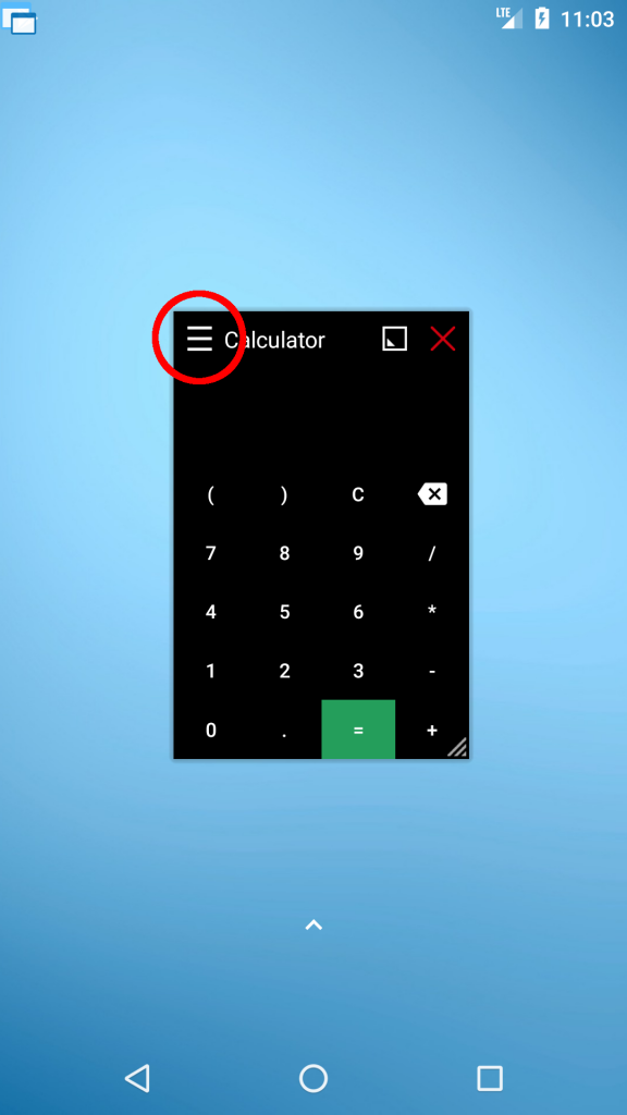 Scientific functions in the floating calculator – Floating Apps