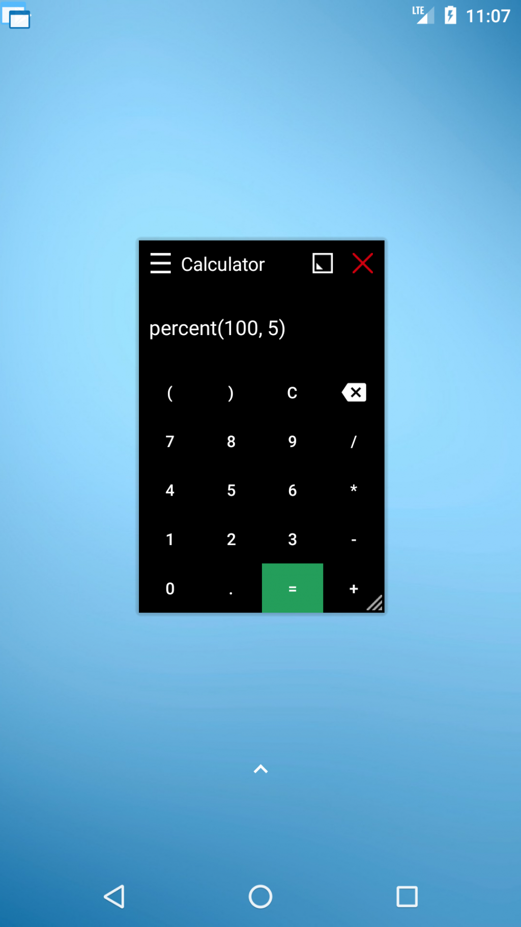 Scientific functions in the floating calculator – Floating Apps