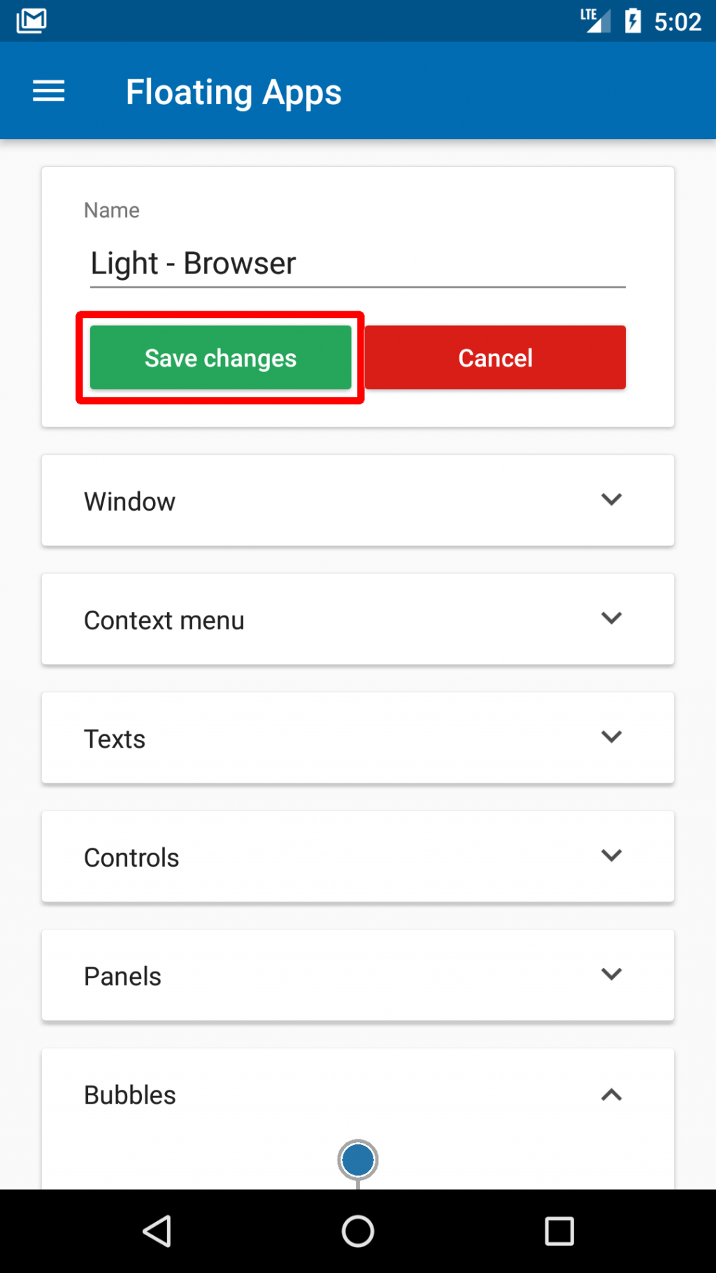 How to configure different bubbles for floating apps? – Floating Apps