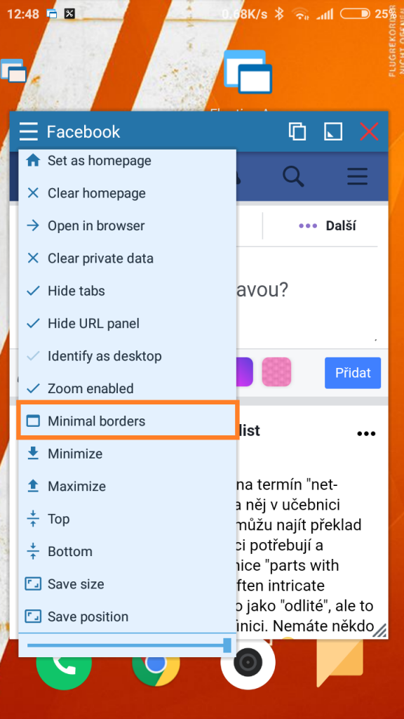 Working with multiple tabs of the floating browser – Floating Apps