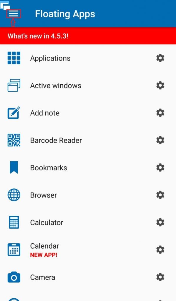 Getting started using Floating Menu – Floating Apps