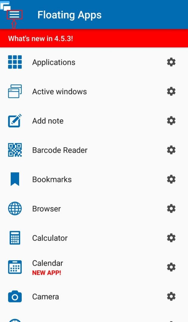 Getting started using Floating Menu – Floating Apps