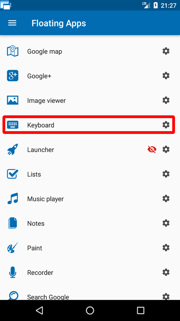 Floating Apps for Auto: Copy feature in the floating keyboard – Floating Apps