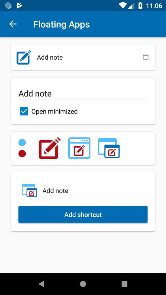 All about the new configurable shortcut – Floating Apps