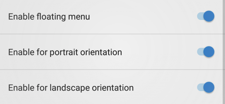 How to enable/disable the floating menu and the floating icon ...