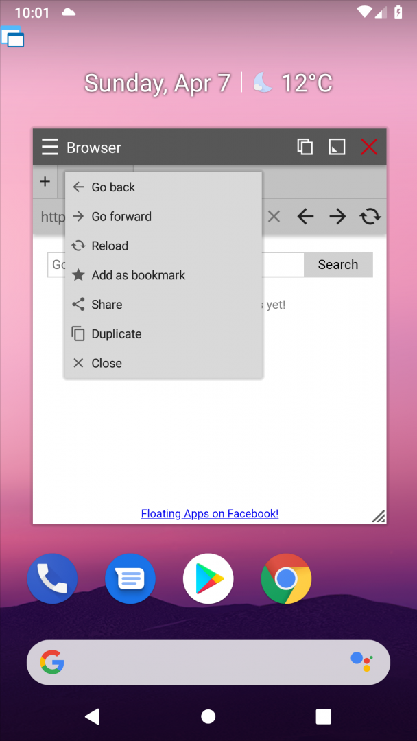 Version 4.10 – Improved browser – Floating Apps