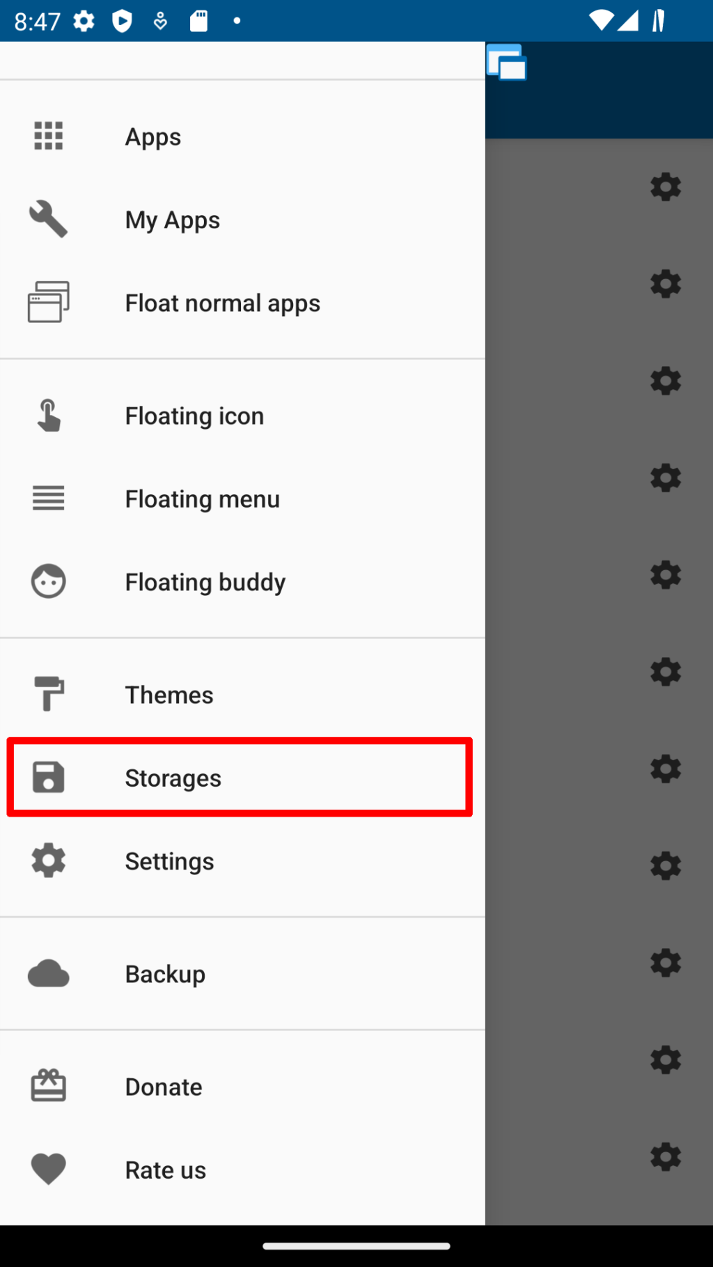 Accessing file system using Storages – Floating Apps